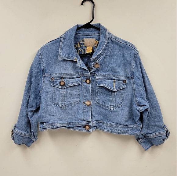 Apple Bottoms | Jackets & Coats | Apple Bottoms Distressed Cropped Jean ...